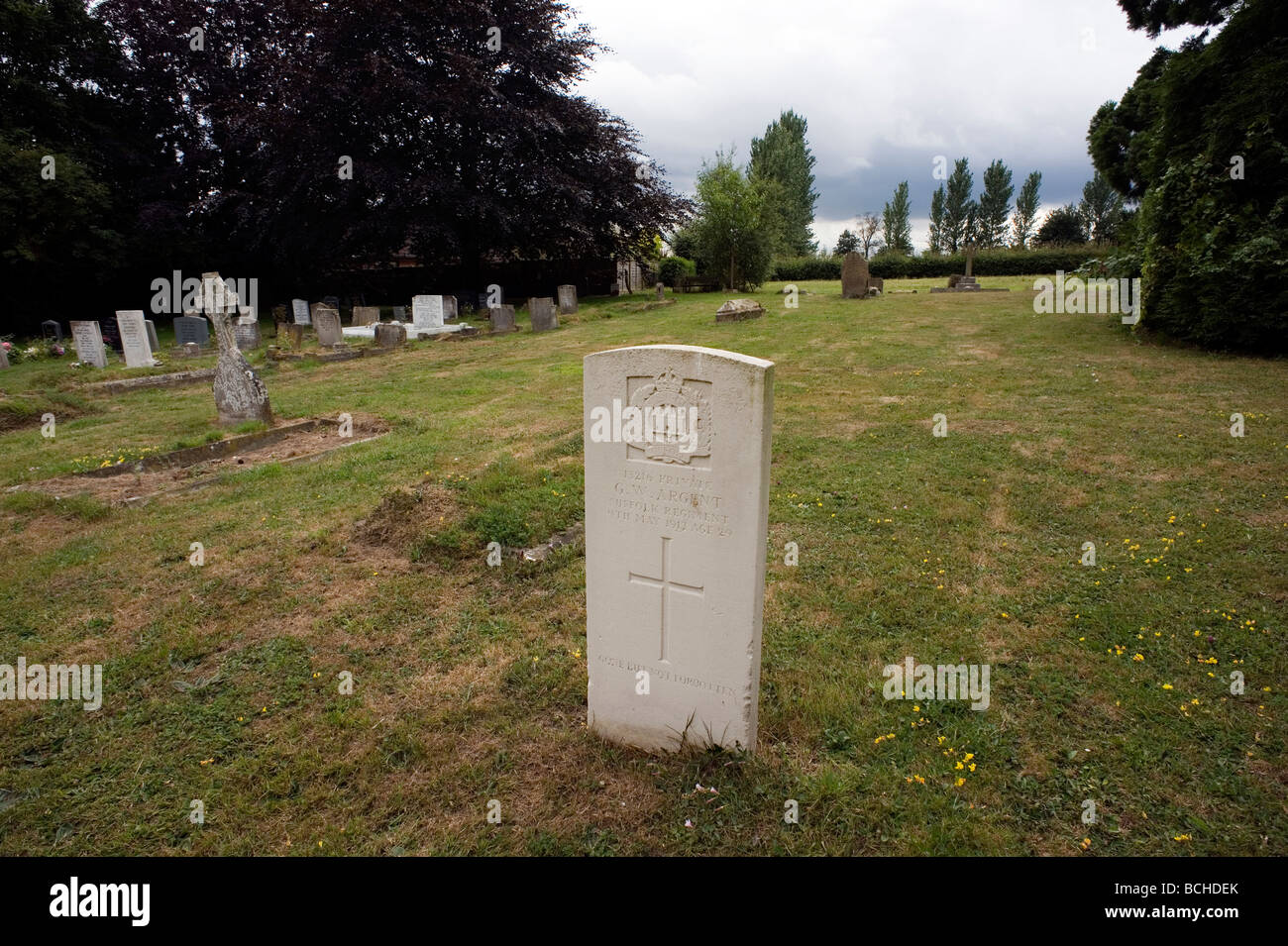 Commonwealth War Graves Commission CWGC Cavendish suffolk G W Argent ...