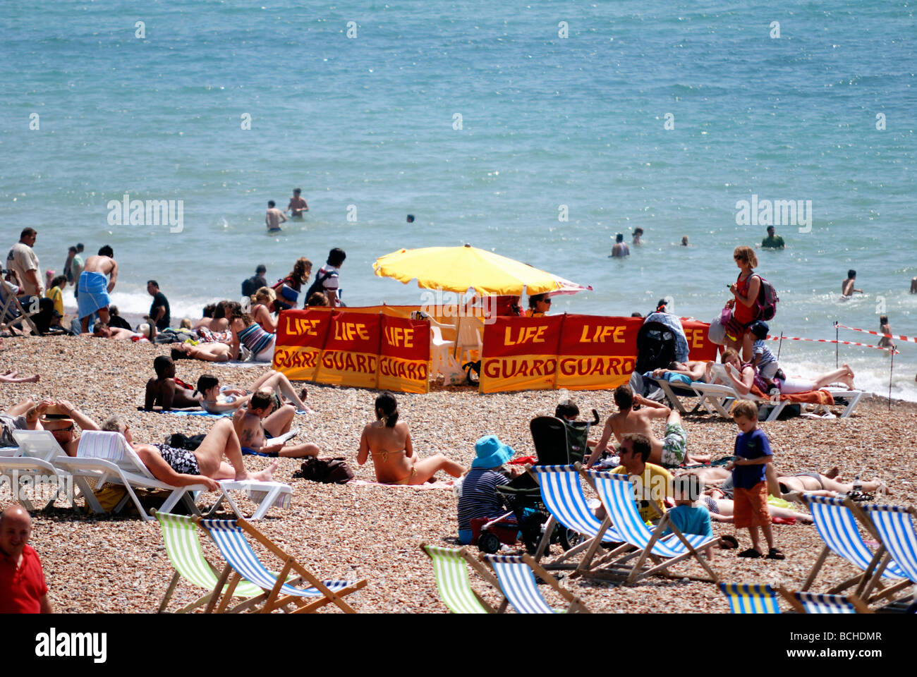 Beach Lifeguard on duty Stock Photo - Alamy