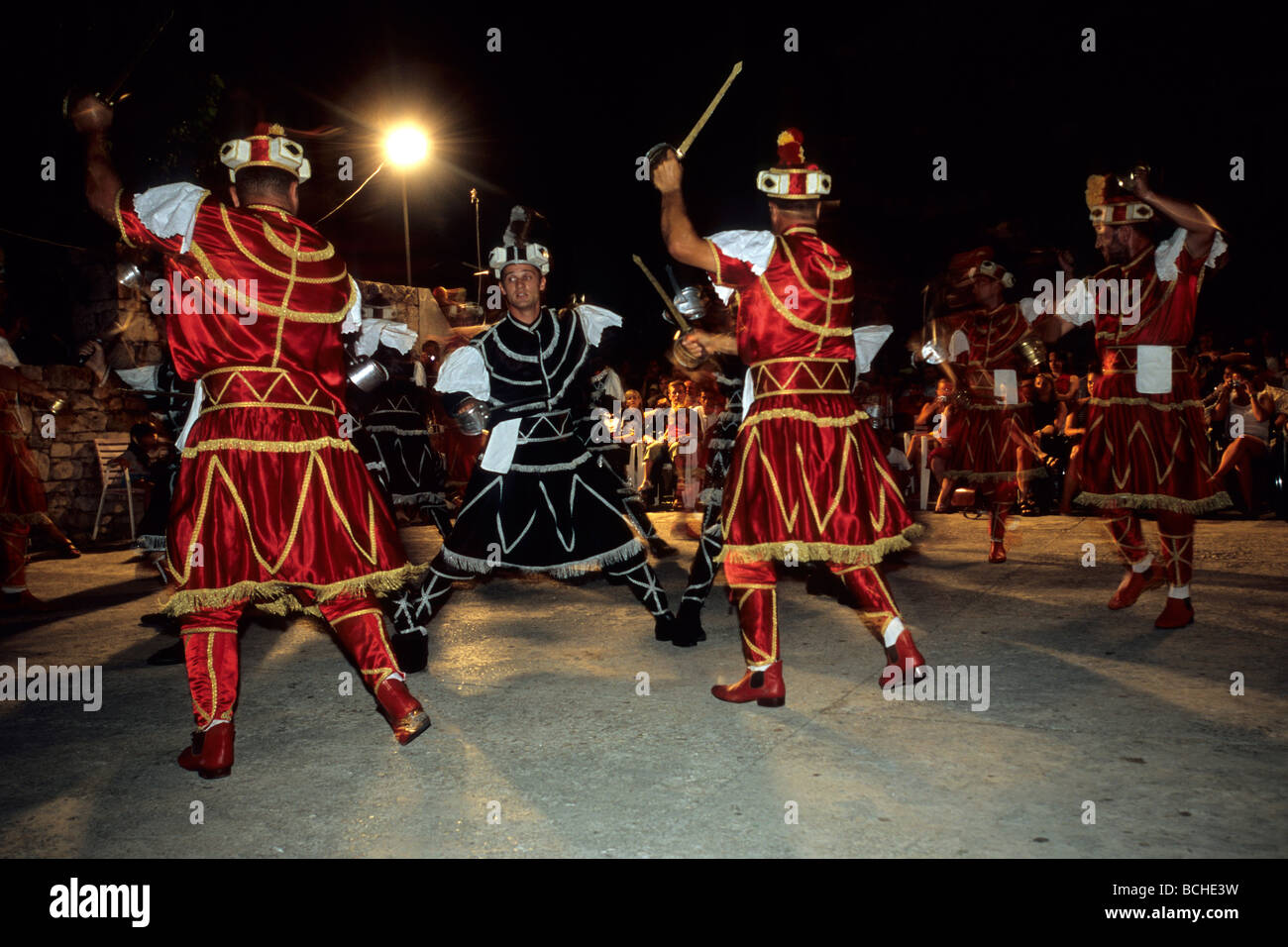 Moreska Traditional Sword Dance on Korcula Island Dalmatia Adriatic Sea ...