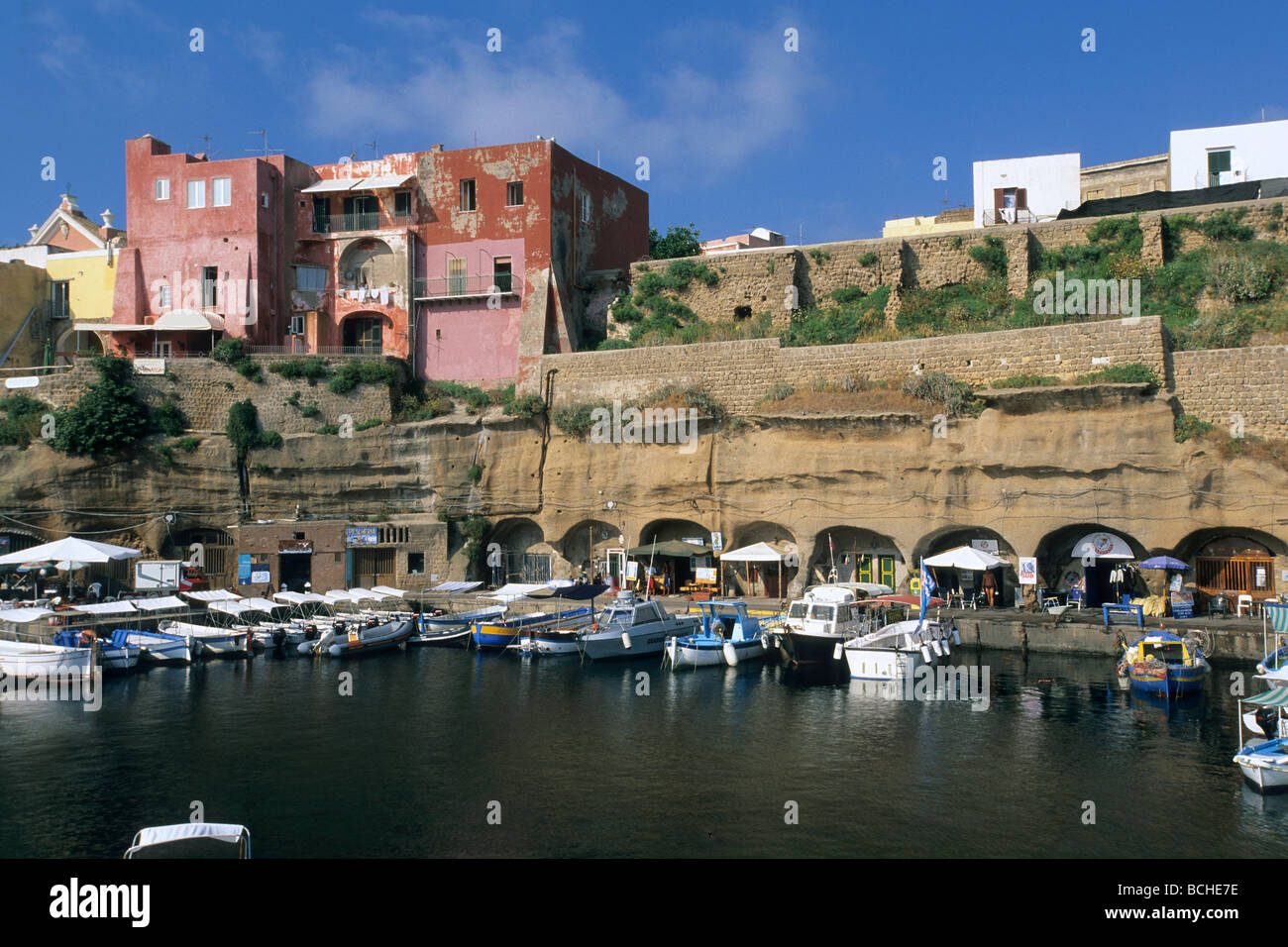 Marina of Ventotene Island Pontine Islands Kampania Mediterranean Sea ...