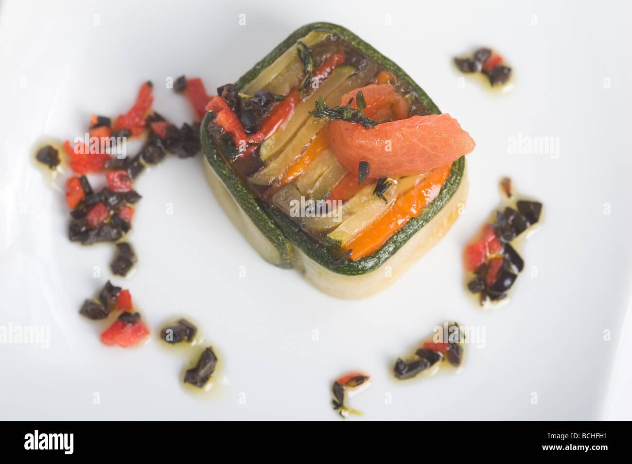Zucchini in spice circle Stock Photo - Alamy