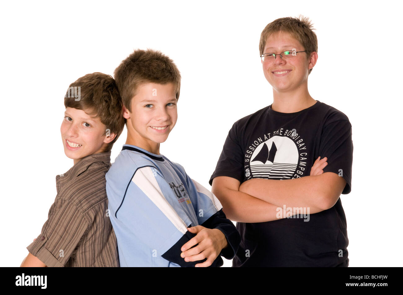 Three young boys Stock Photo - Alamy