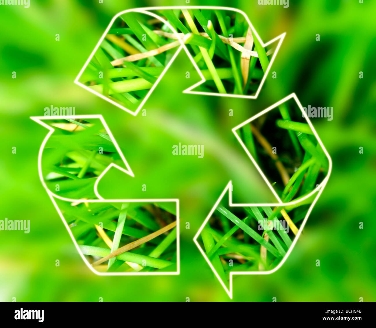Recycle symbol: save the nature ! Stock Photo - Alamy