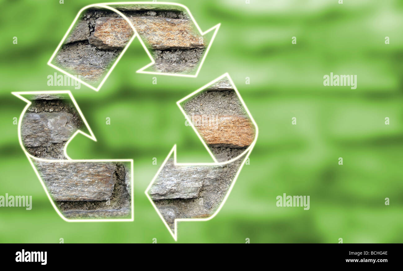 Recycle symbol: save the nature ! Stock Photo - Alamy