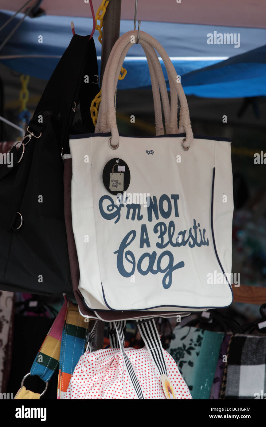I am not a plastic Bag - Recycled Bag Stock Photo - Alamy