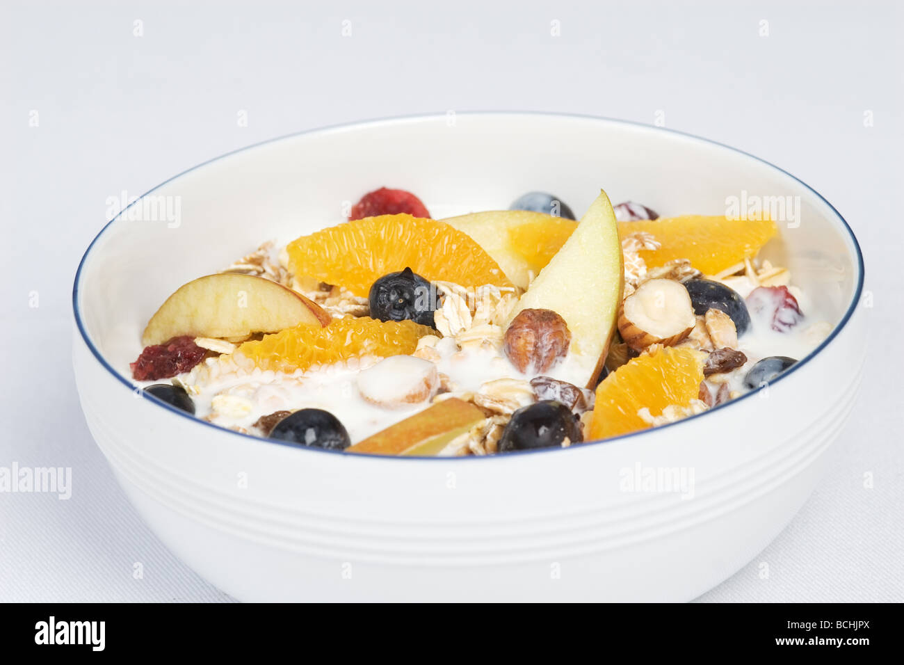 Pure muesli bowl Stock Photo - Alamy