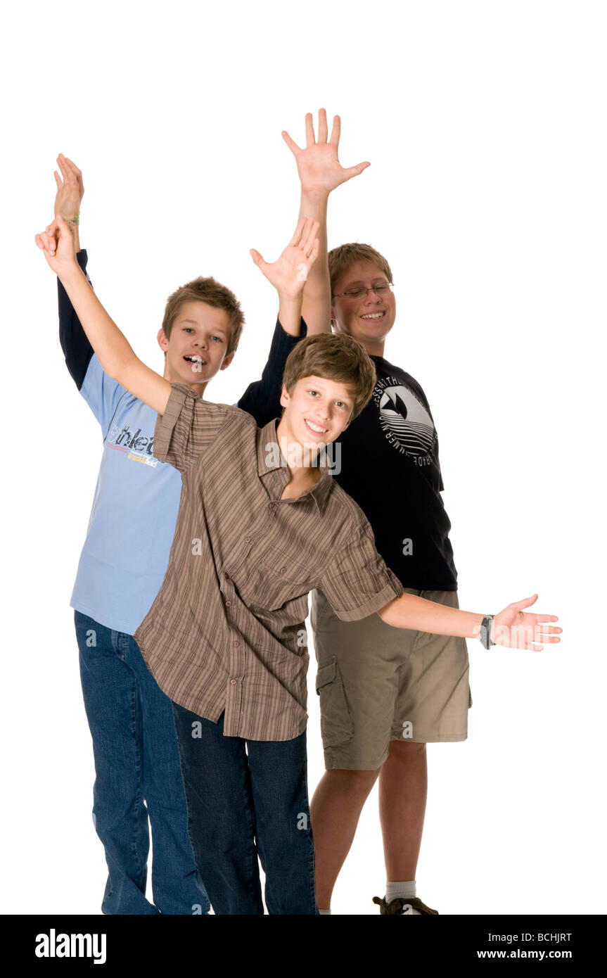Three young boys Stock Photo - Alamy