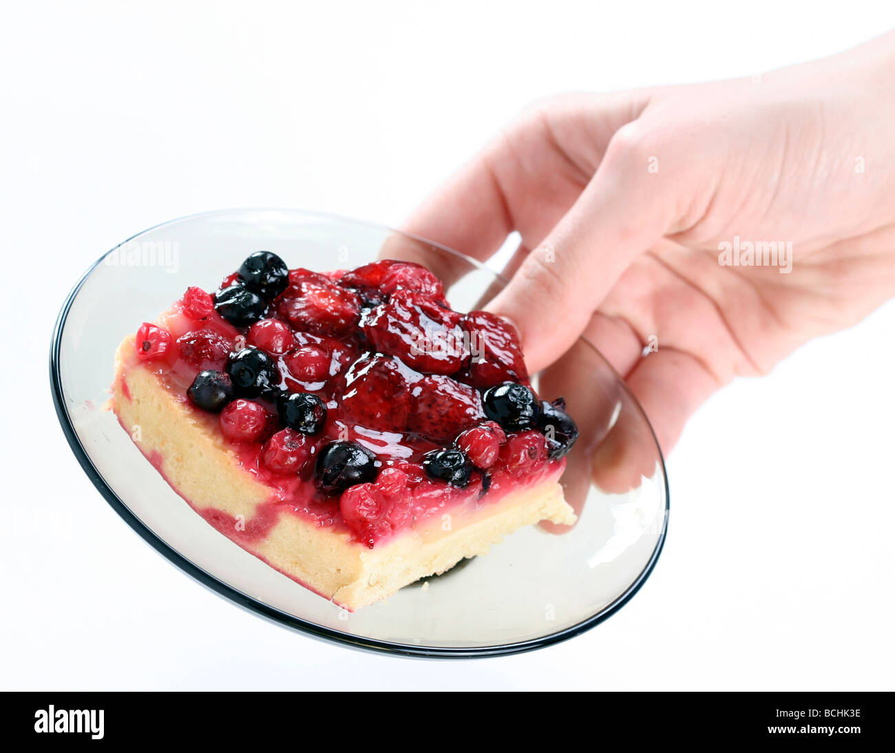Tasty low calorie fruit tart Stock Photo - Alamy