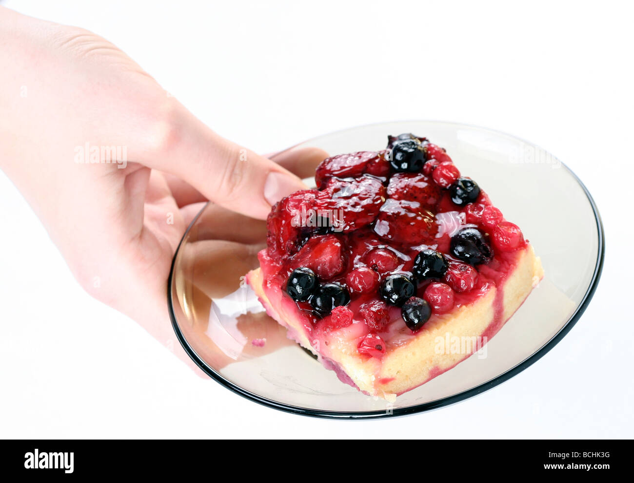 Tasty low calorie fruit tart Stock Photo - Alamy