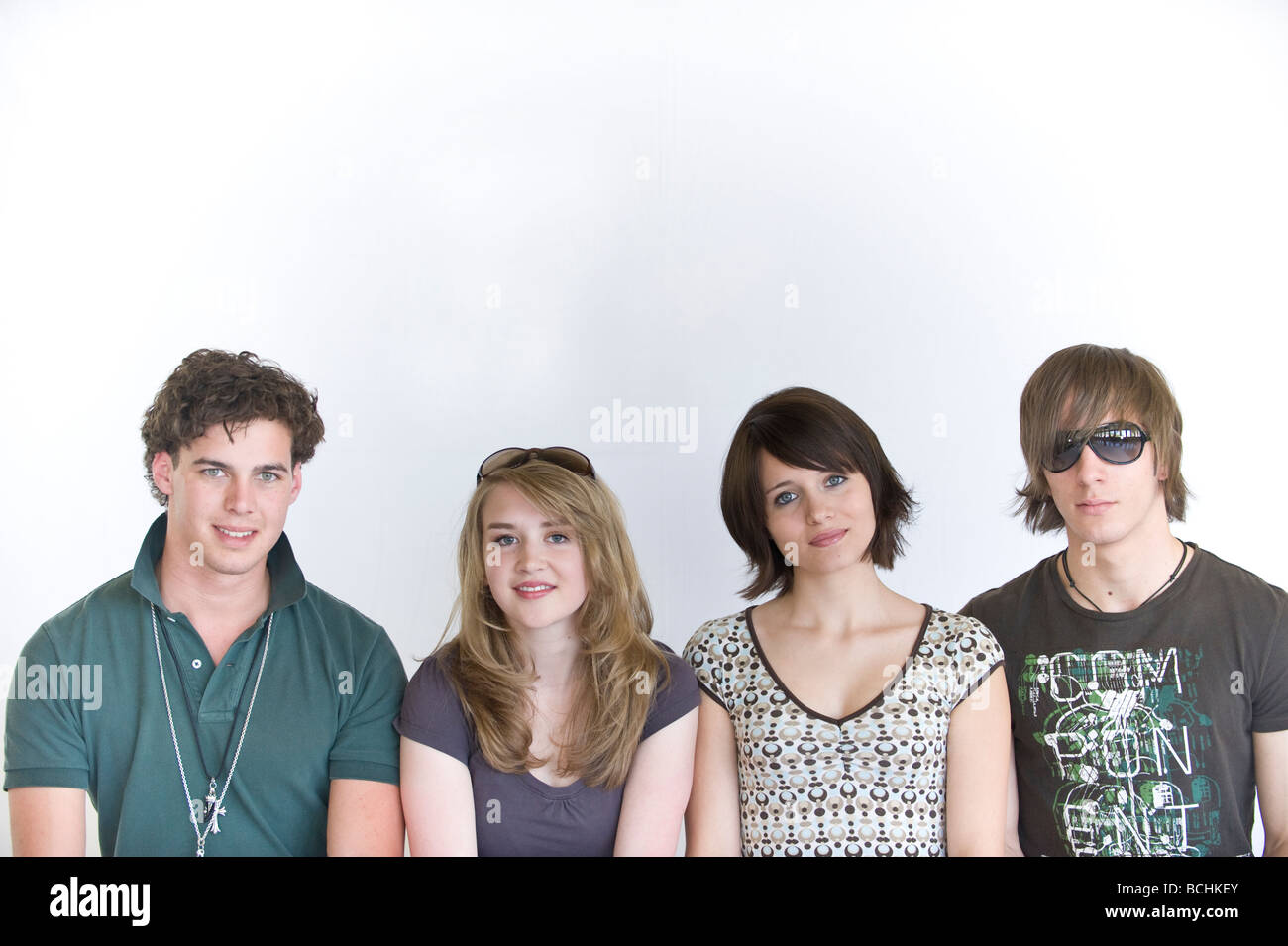 Four young people are ready Stock Photo - Alamy