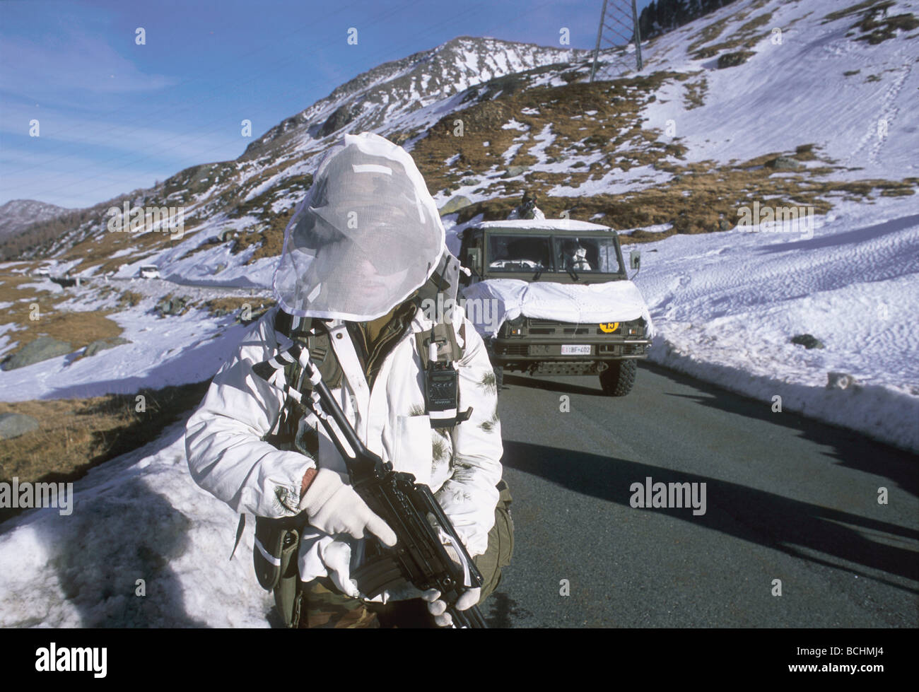 Italian Army, winter training of Alpini mountain troops at S.Bernardino ...