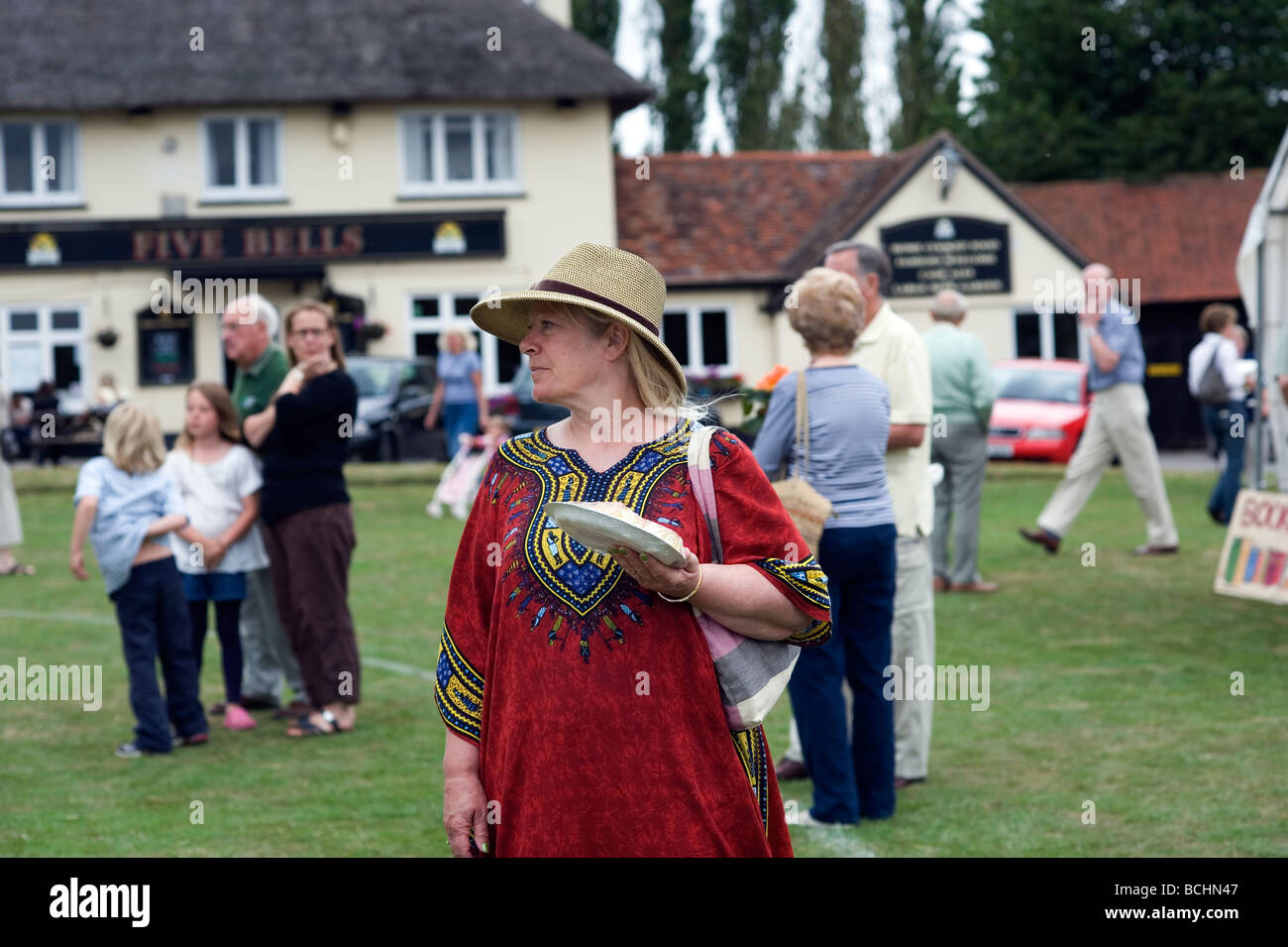 Fete Village Cavendish Suffolk Britain Church Fete Village Green Summer ...