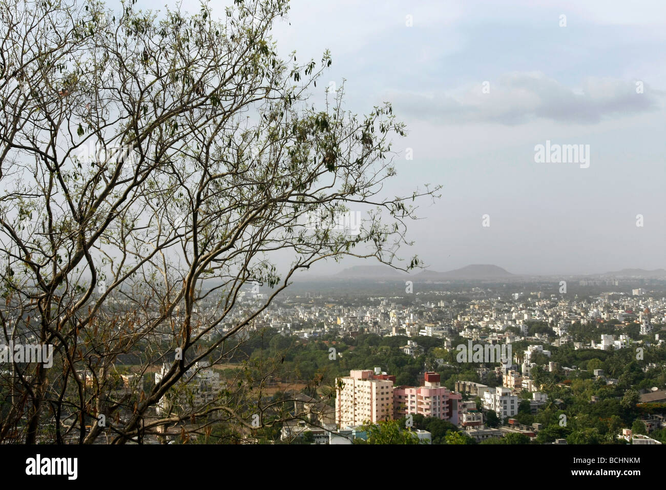 A birds eyed view of Pune (Poona) in India from the Parvati Hill Stock ...