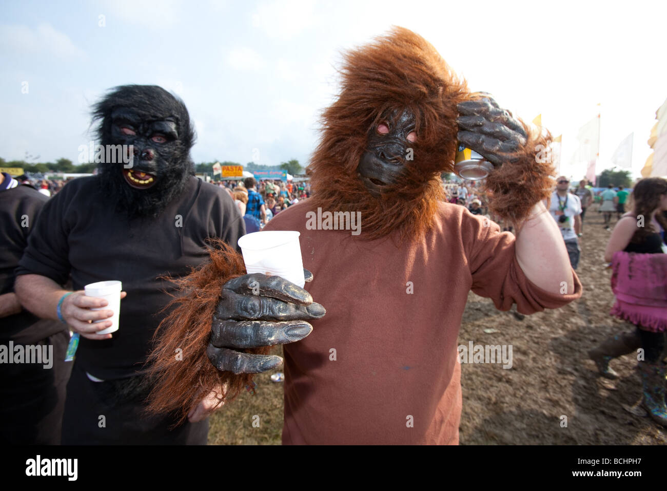 Fancy dress at Glastonbury Festival 2009 Somerset England Stock Photo ...