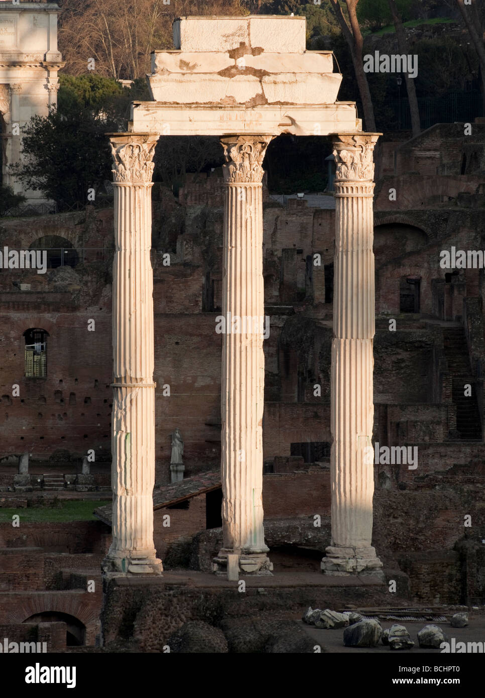 The Temple of Castor and Pollux, The Roman Forum, Rome, Italy Stock Photo - Alamy