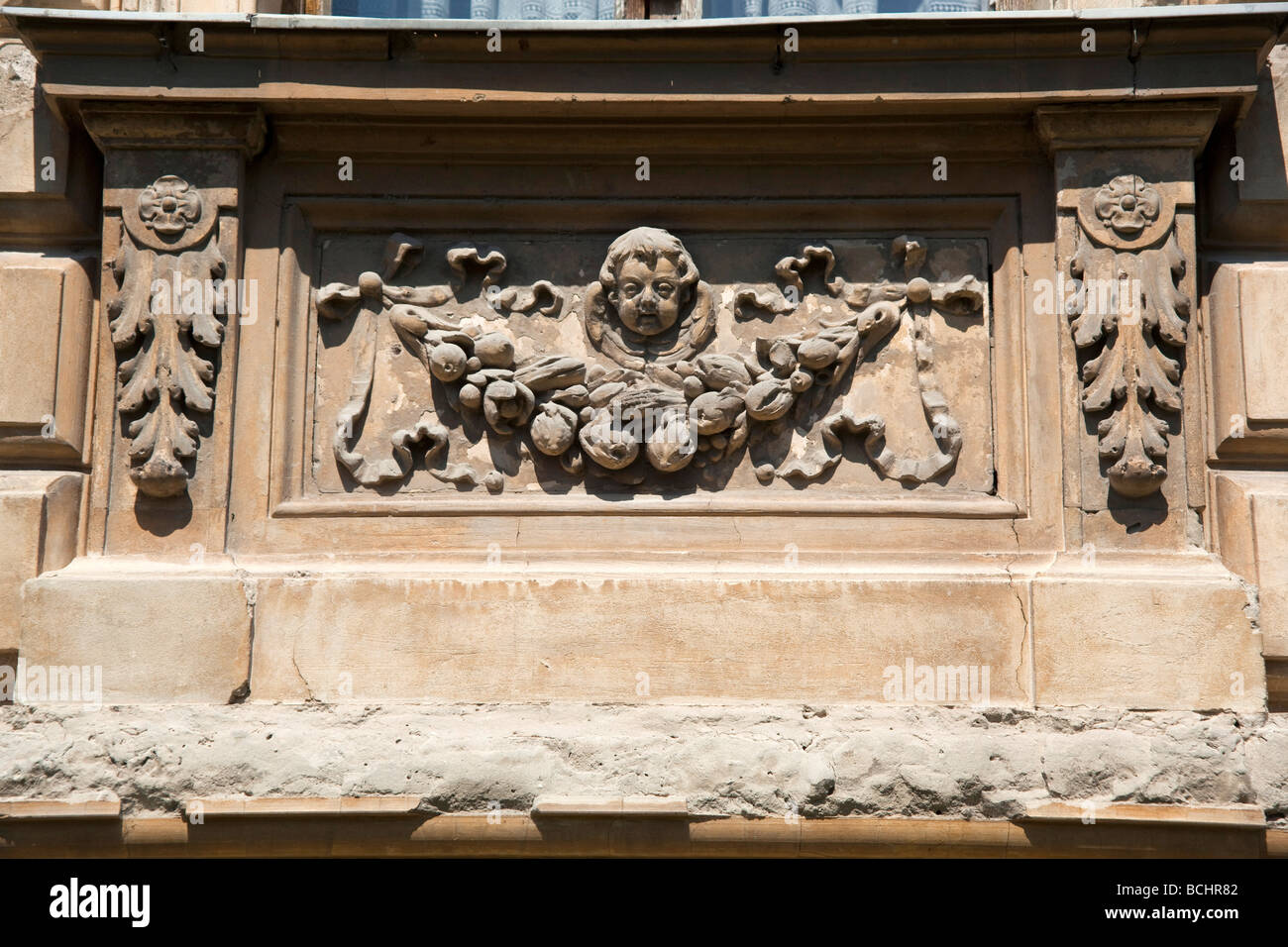 Relief on the building facade architectural work Stock Photo - Alamy