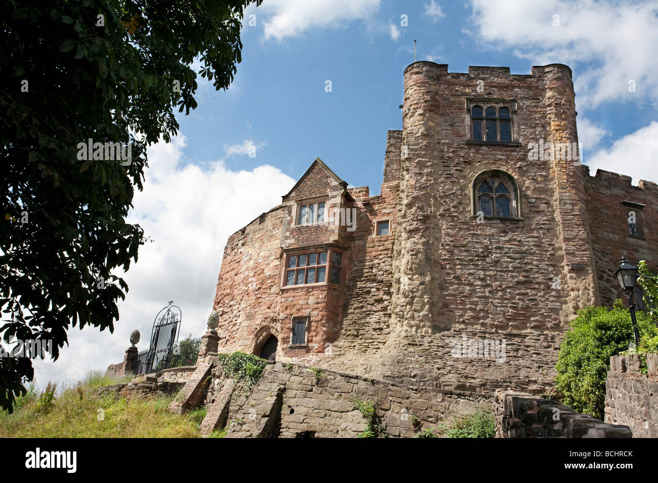 old English castle against a blue sky Stock Photo - Alamy