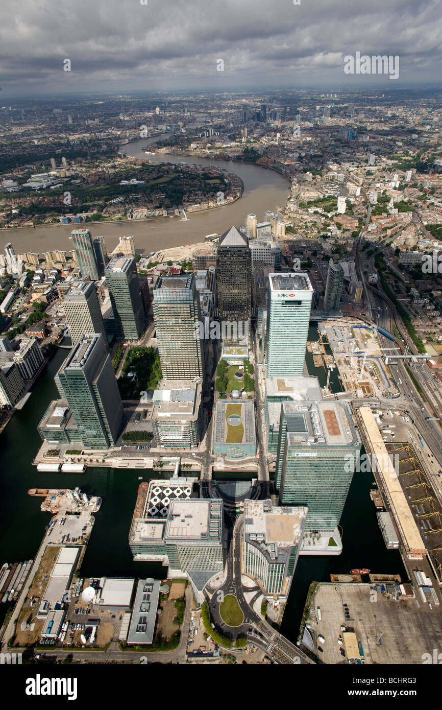 Canary wharf aerial hi-res stock photography and images - Alamy