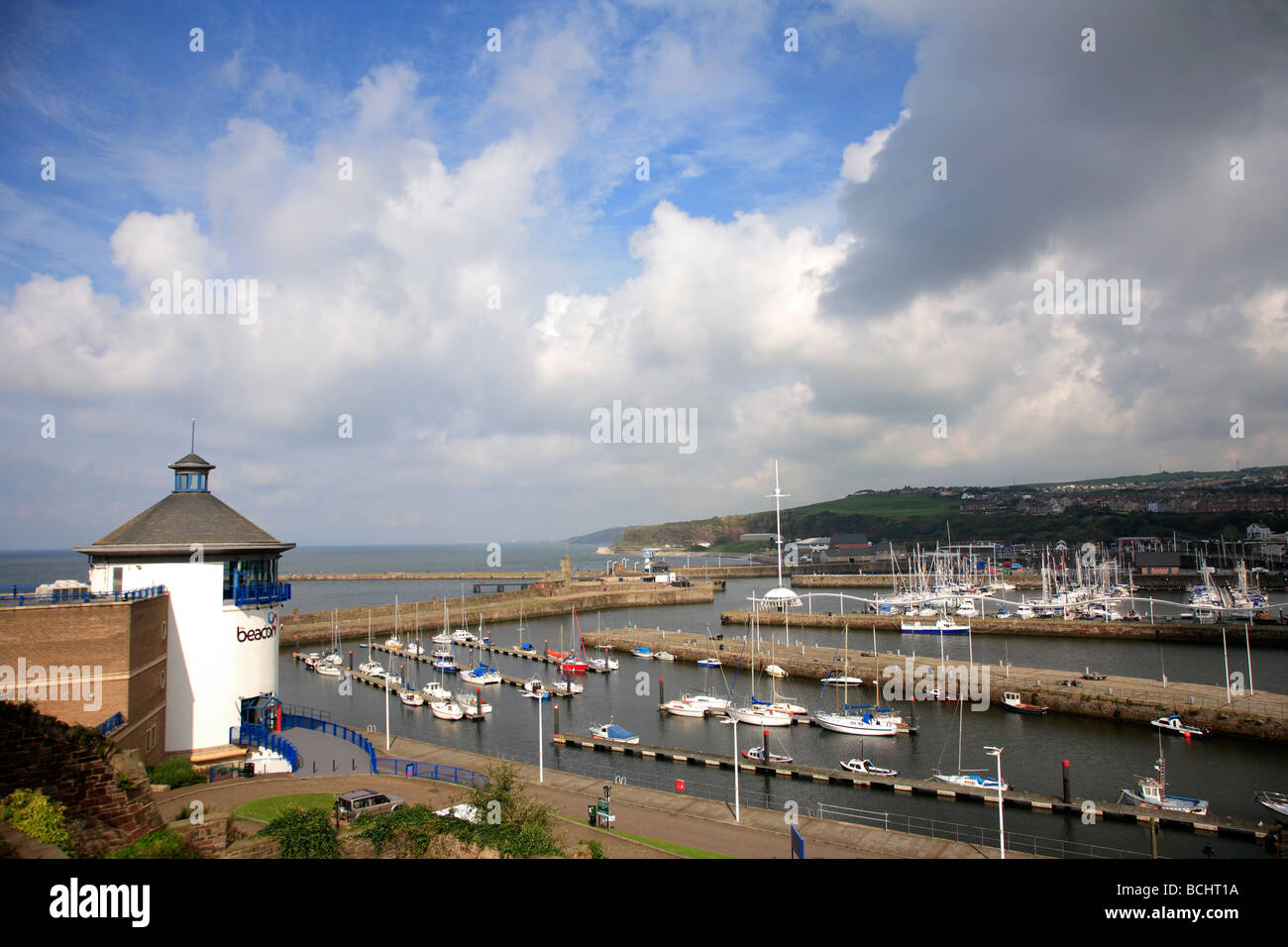 Beacon Tower Museum Whitehaven Harbour Cumbria Coast England UK Stock ...