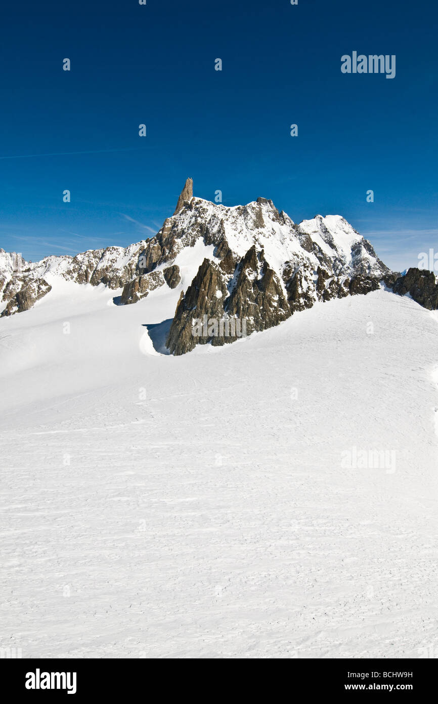 View from Punta Helbronner 3 462 meters Monte Bianco Aosta Italy Stock ...