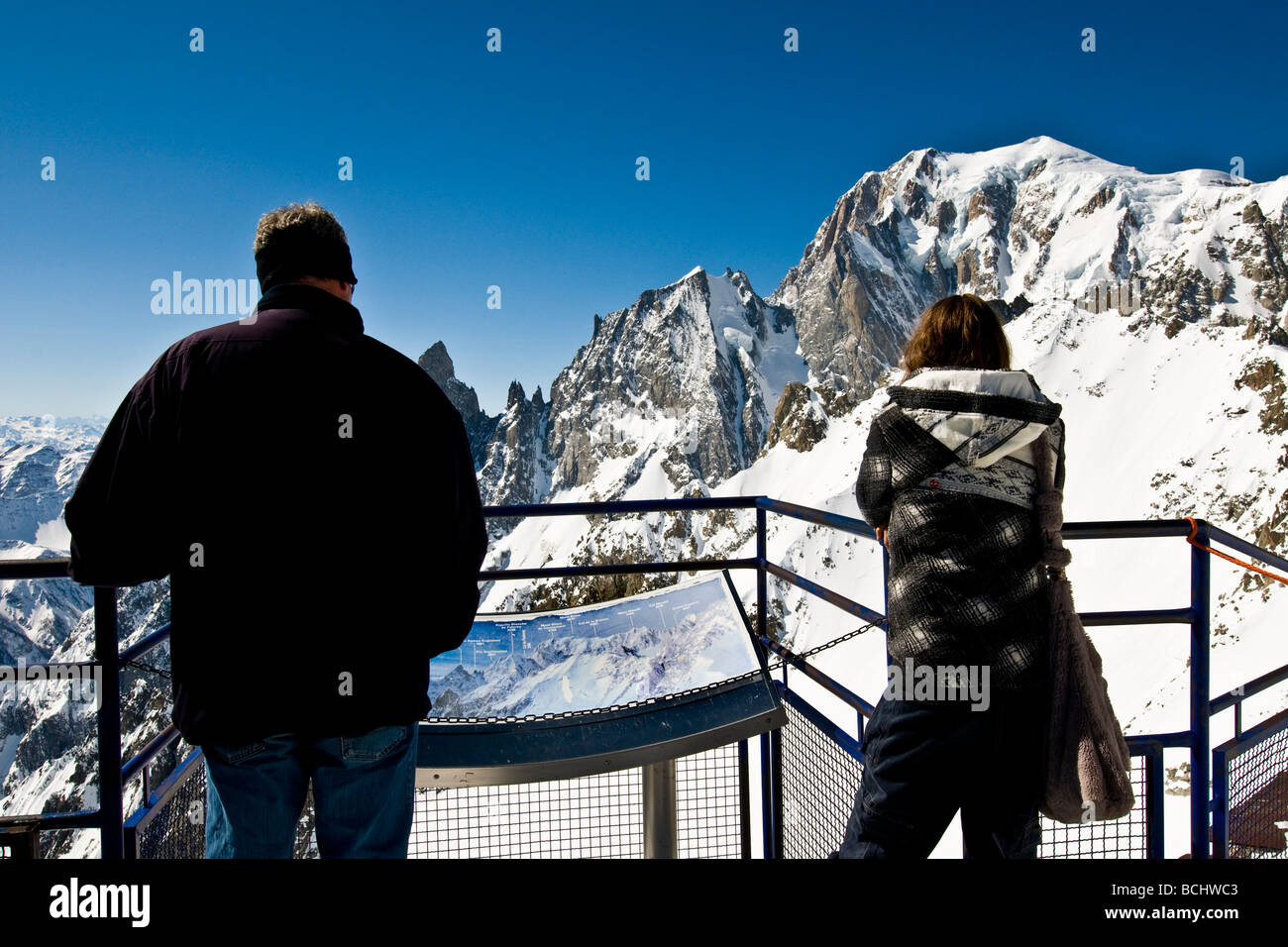 Punta Helbronner 3 462 meters Monte Bianco Aosta Italy Stock Photo - Alamy