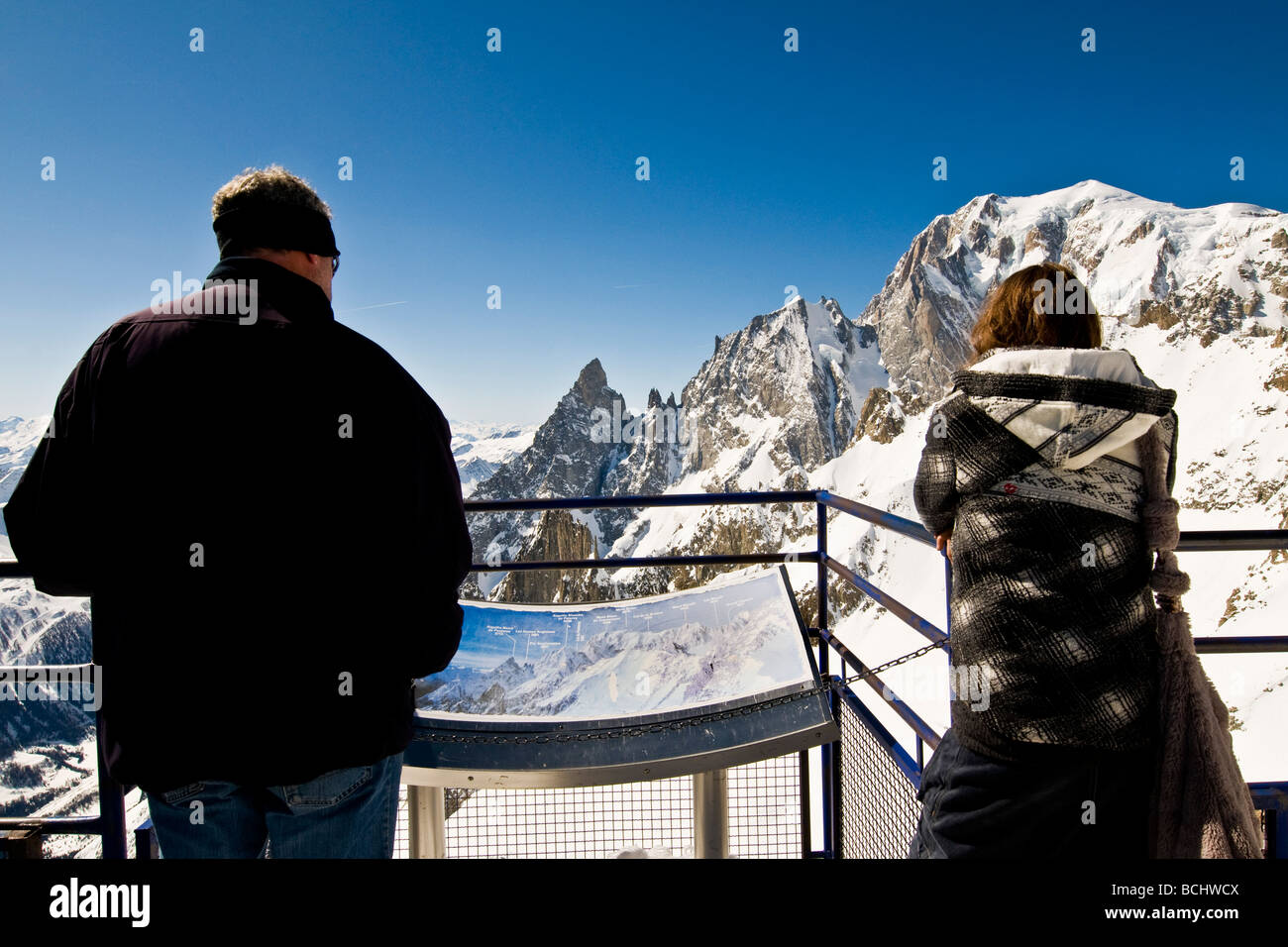 Punta Helbronner 3 462 meters Monte Bianco Aosta Italy Stock Photo - Alamy