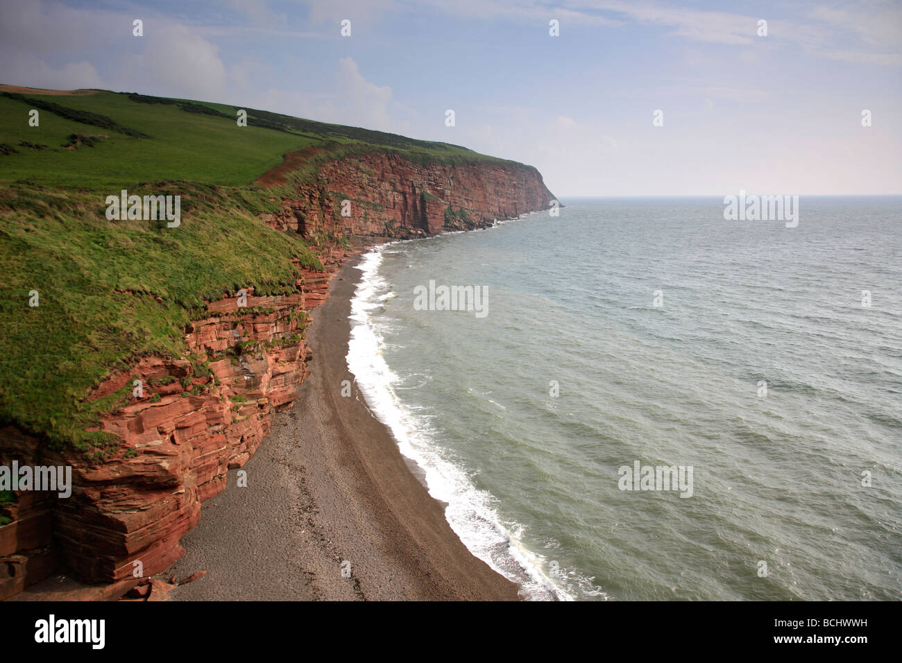 Landscape St Bees Head Cliffs Coast to Coast Walk Cumbria England UK ...