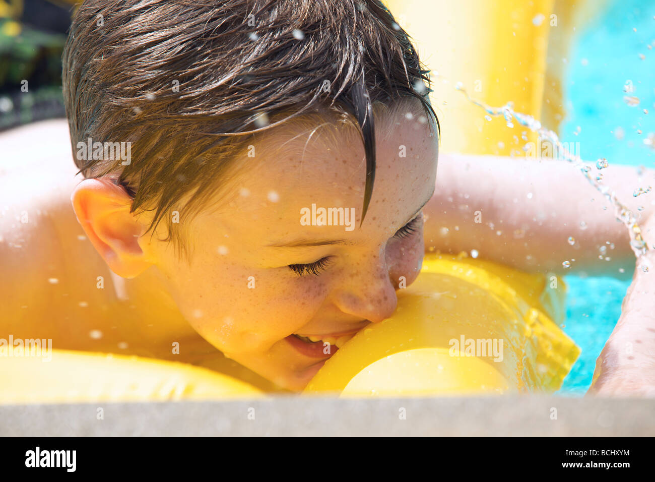 Yellow inflatable pools hi-res stock photography and images - Alamy