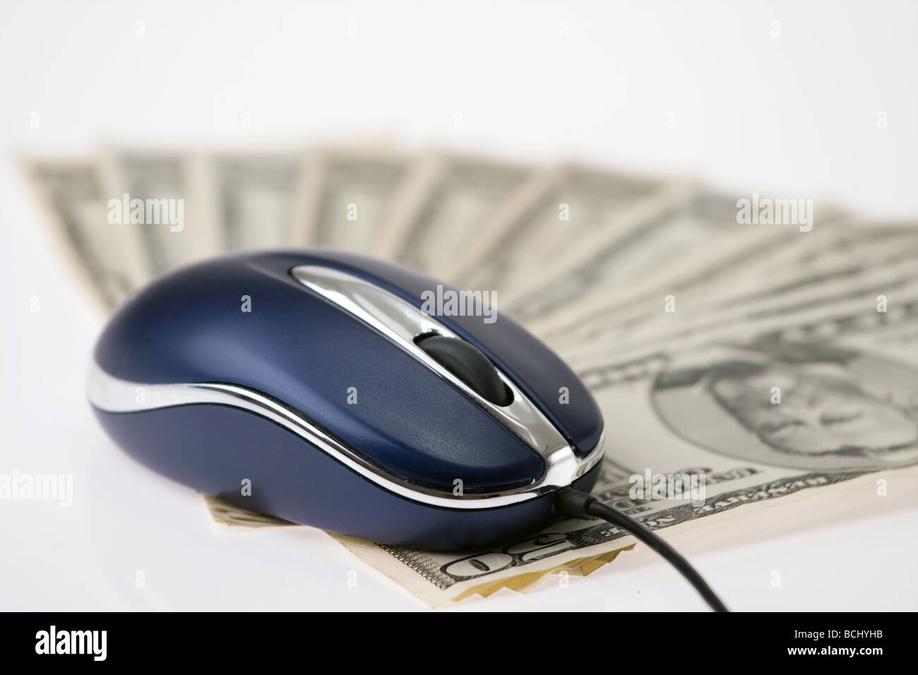 computer mouse and money on white background Stock Photo - Alamy