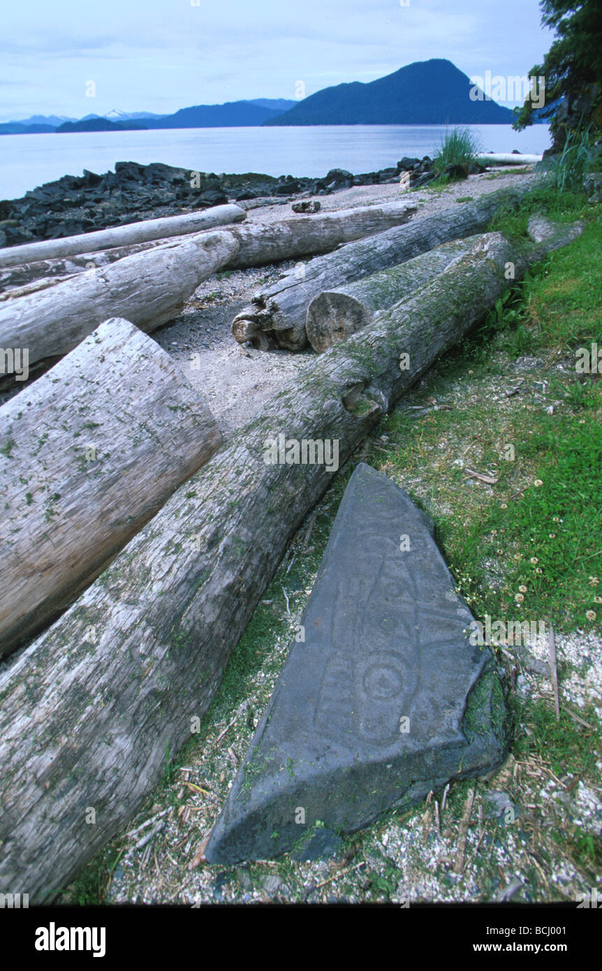 Petroglyphs on Beach Wrangell SE Alaska Summer Stock Photo - Alamy