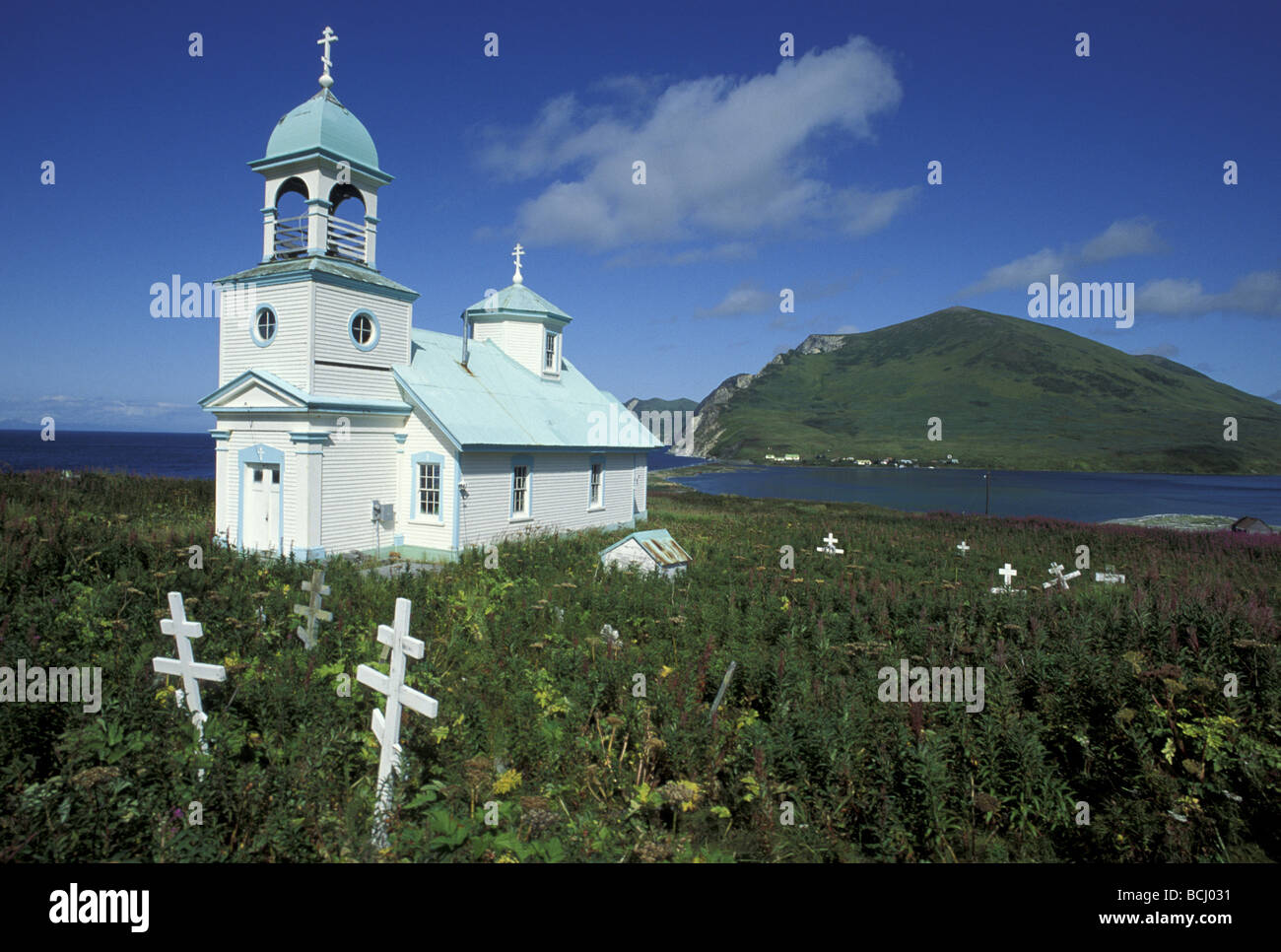 Russian Orthodox Church in Karluk on Kodiak Island/nSummer Alaska Stock ...