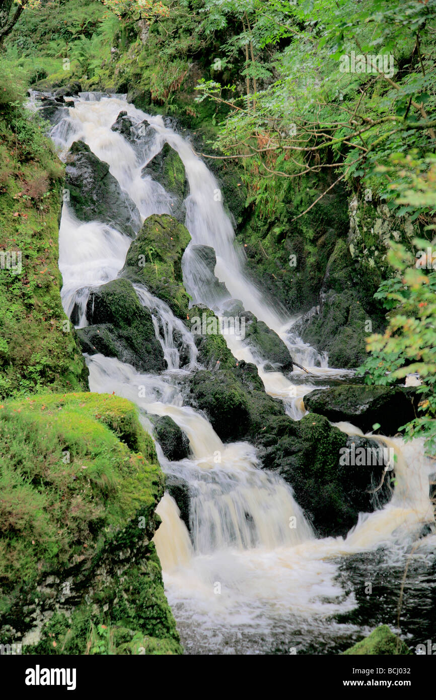 Lodore Waterfalls Beck near Keswick Lake District National Park Cumbria ...