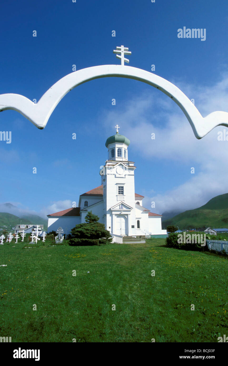 Russian Orthodox Church Dutch Harbor Unalaska AK SW Summer Stock Photo ...