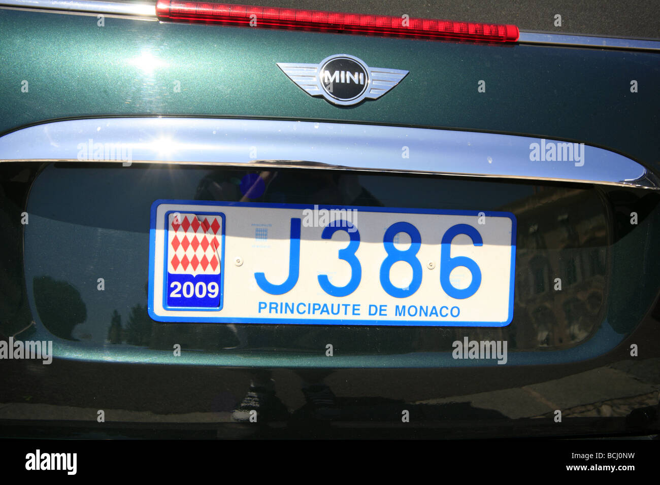Principality of Monaco number plate Stock Photo - Alamy
