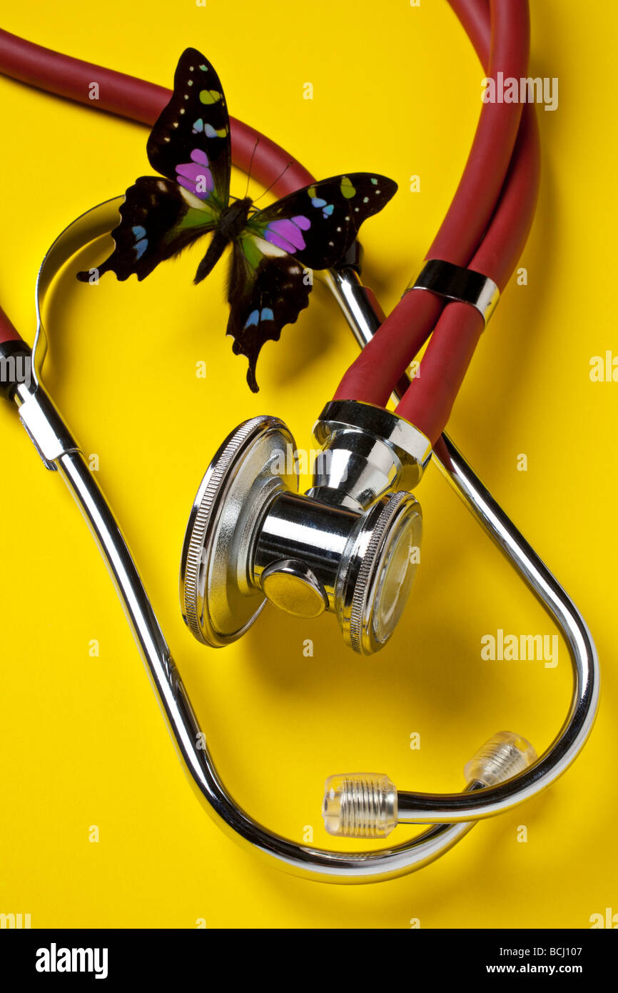 Butterfly and stethoscope Stock Photo - Alamy