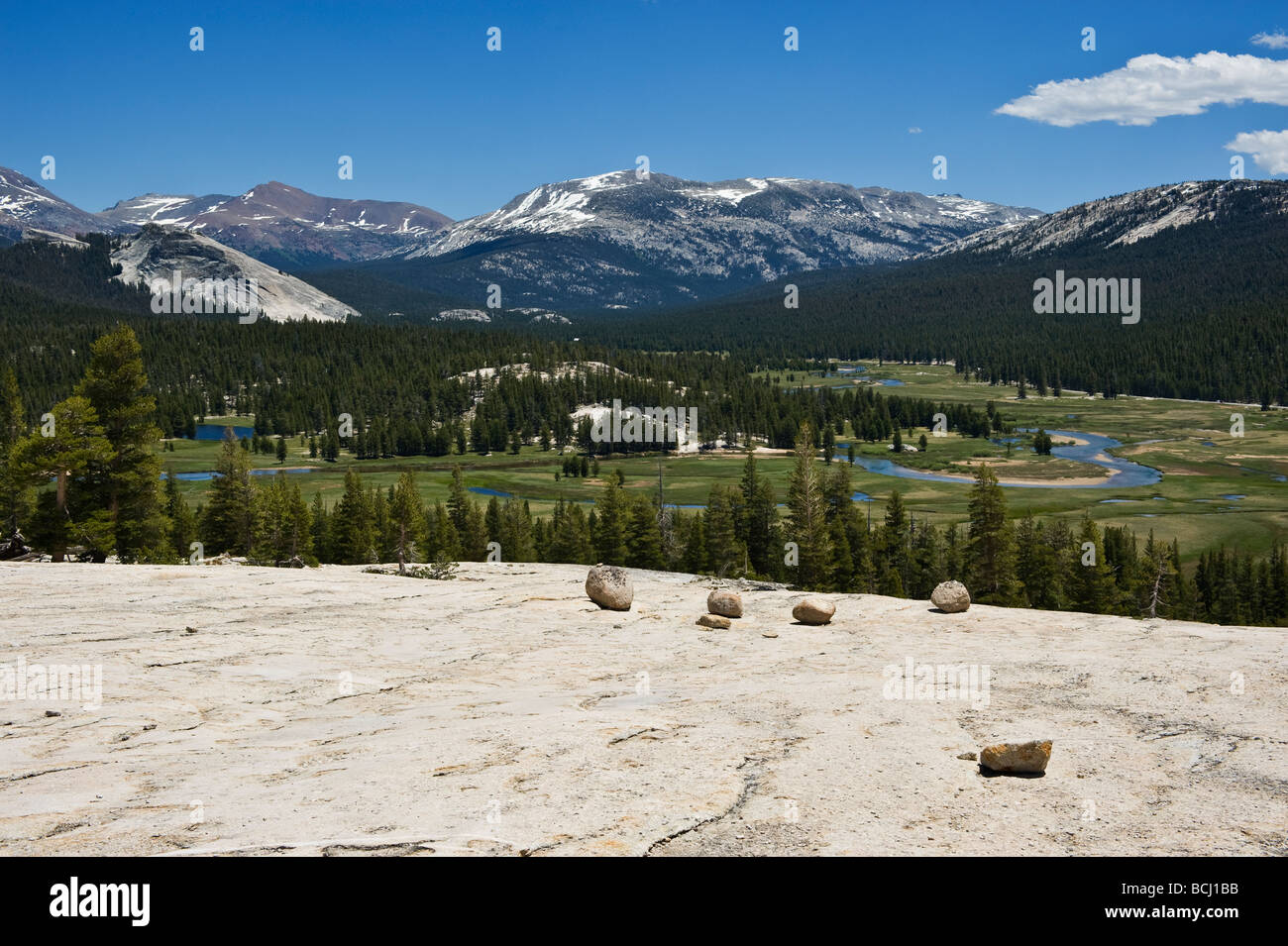 Yosemite national park, California - Tuolumne meadows viewed from ...