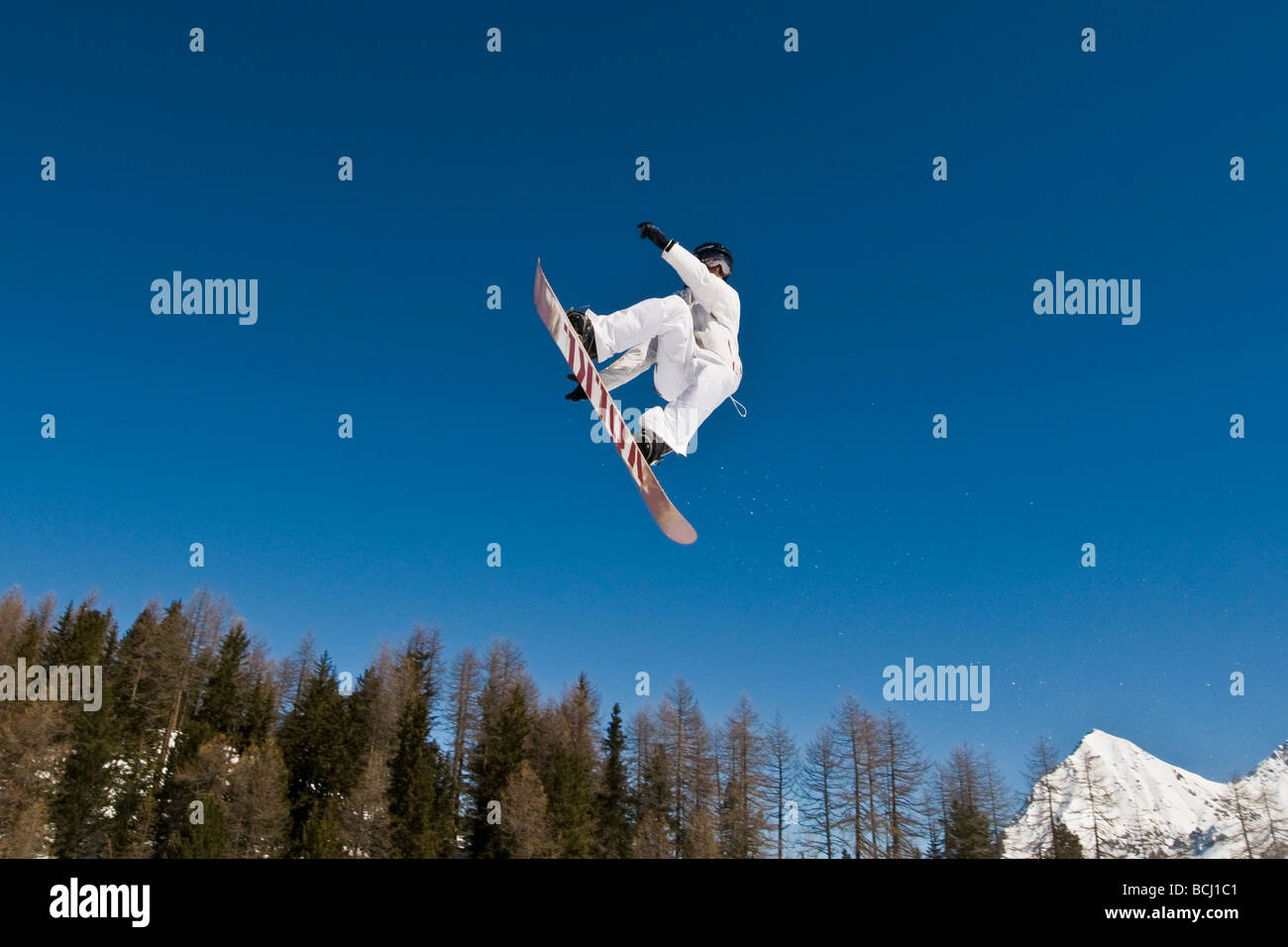 Snow park Pila Aosta Italy Stock Photo - Alamy