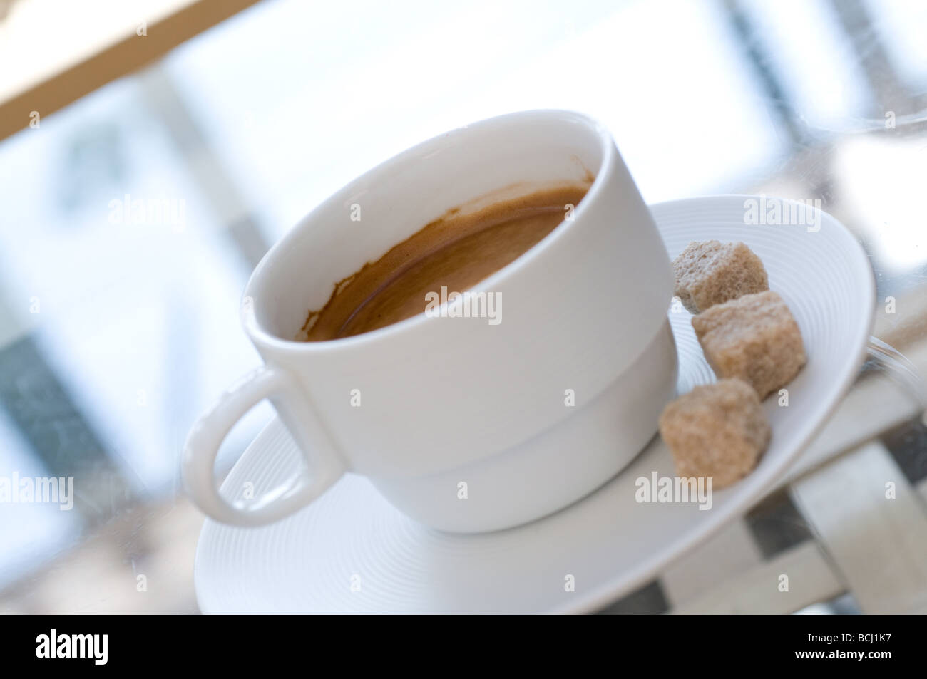 Coffee cup in cafe Stock Photo - Alamy