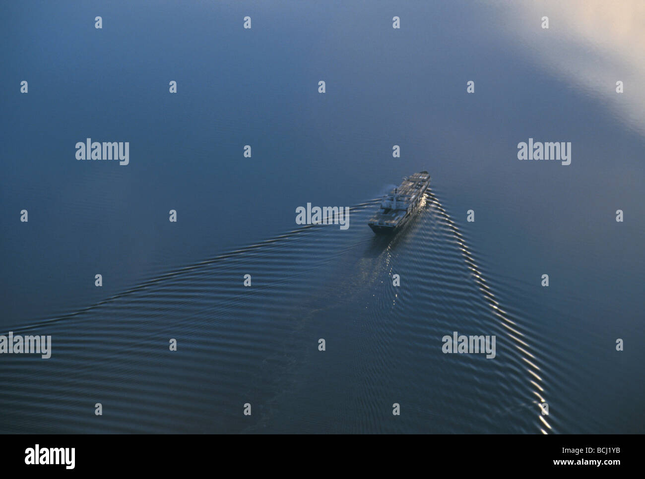 Aerial View of Cargo Ship Cook Inlet Southcentral AK Stock Photo - Alamy