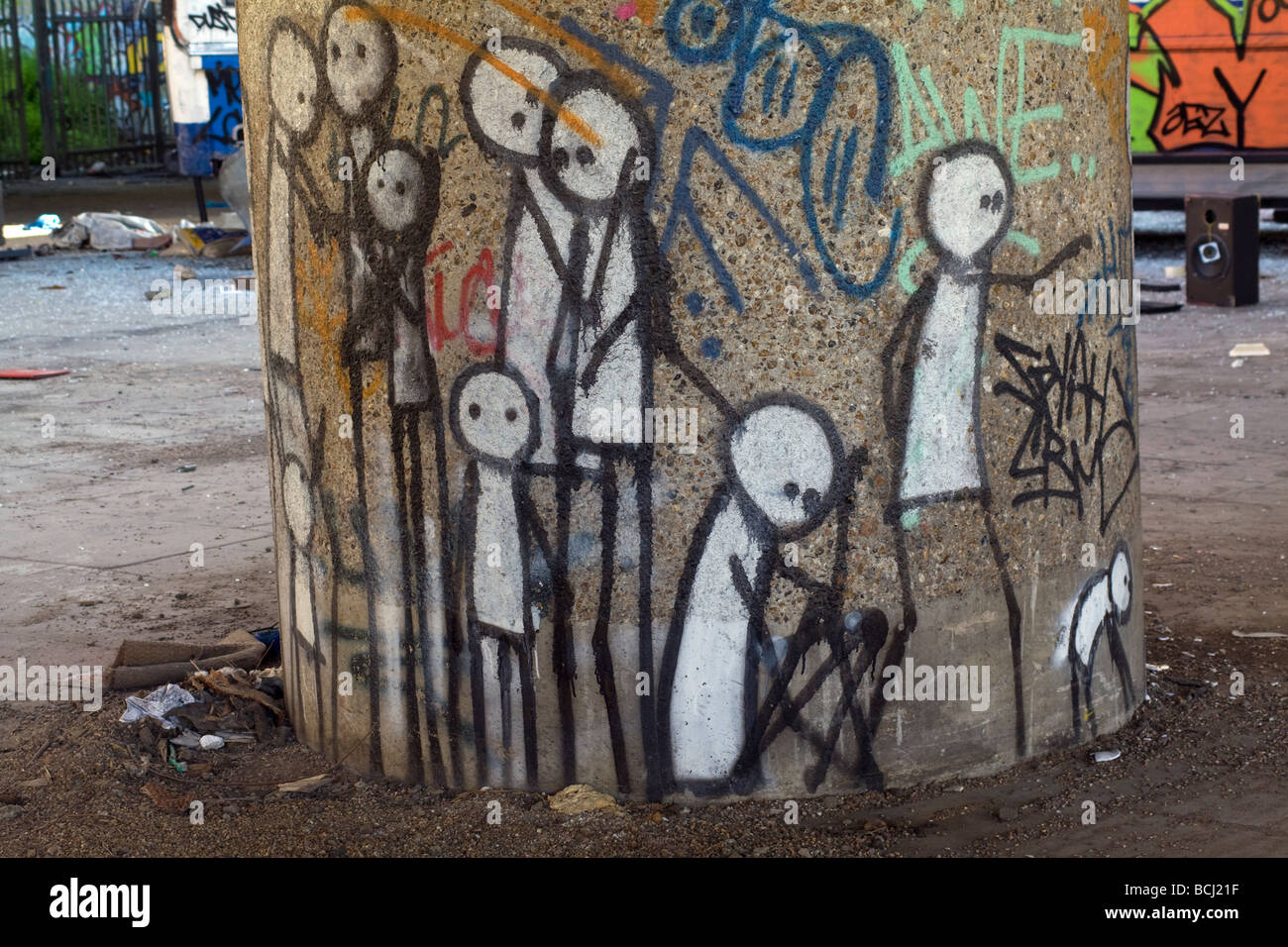 Stick men street art london hi-res stock photography and images - Alamy