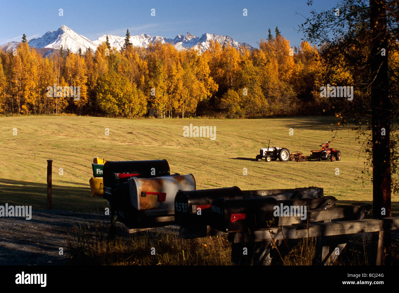 Alaska Matanuska Mountain Farm High Resolution Stock Photography and ...