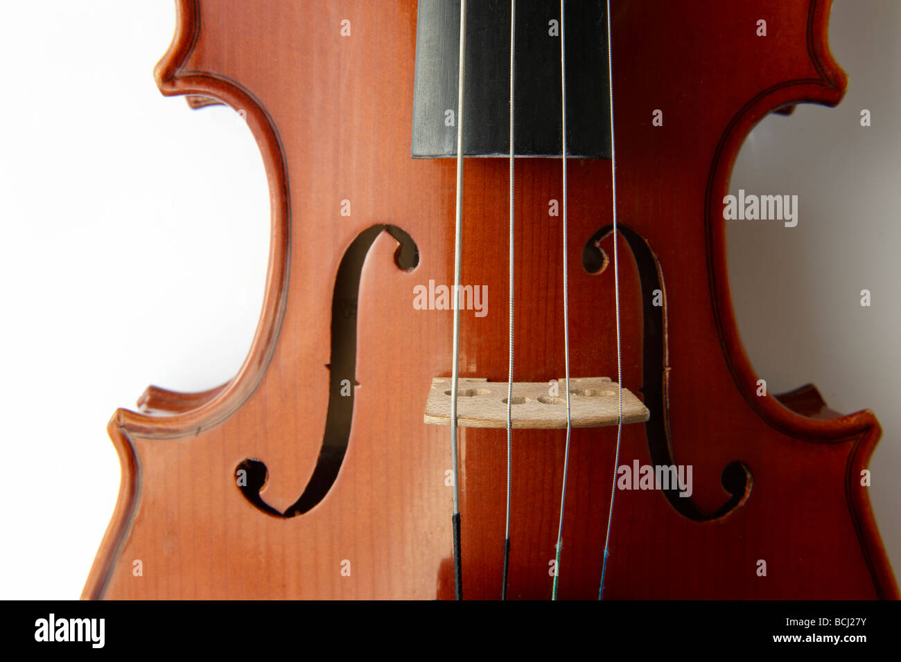 close upoverhead view of a musical instrument on white background Stock ...