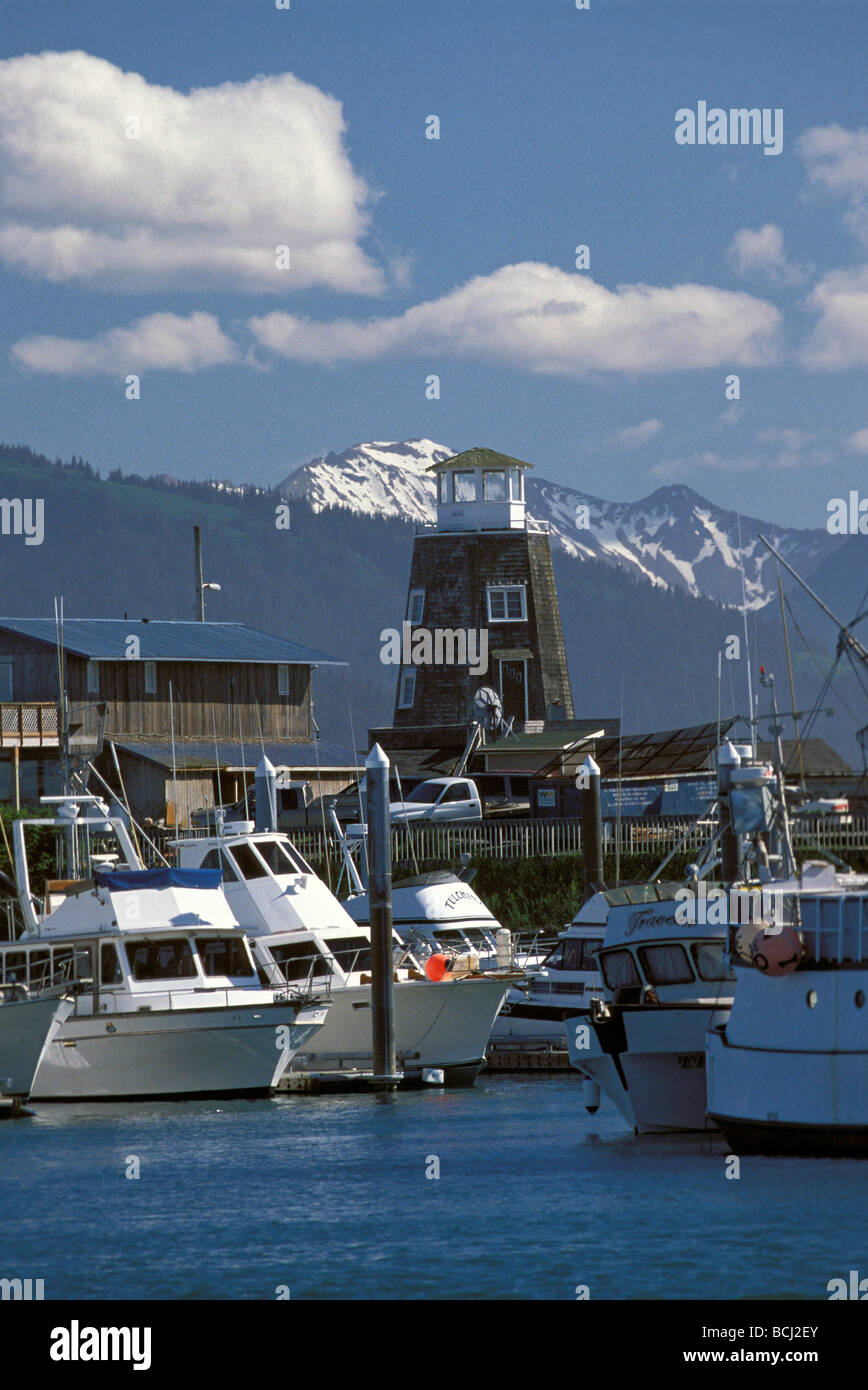Homer Boat Harbor & Salty Dawg Homer Spit KP AK Summer Stock Photo - Alamy