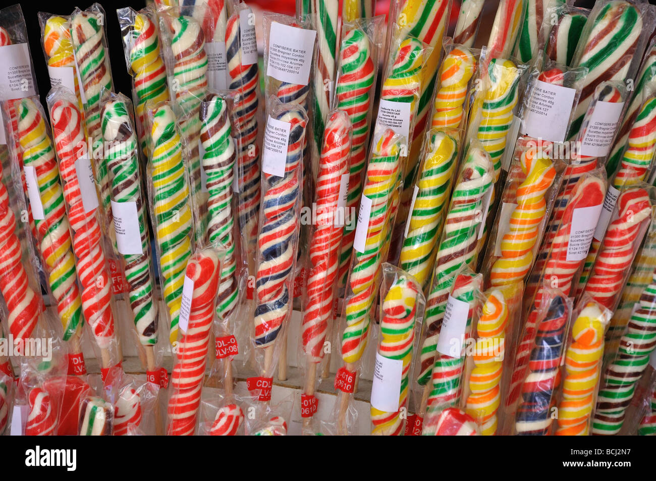 Lollipops for sale on market stall Stock Photo - Alamy