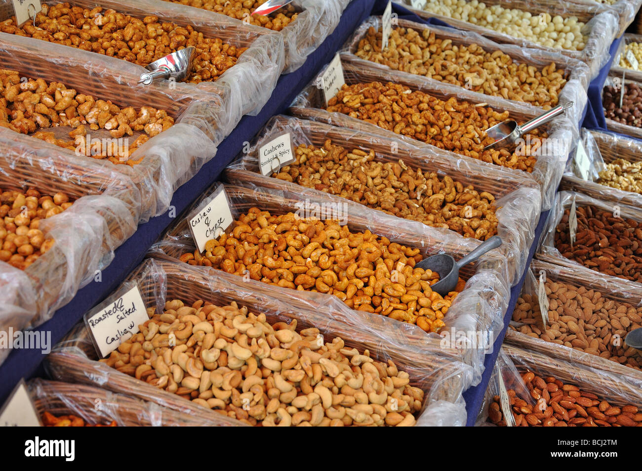 Nuts for sale on a market stall Stock Photo - Alamy