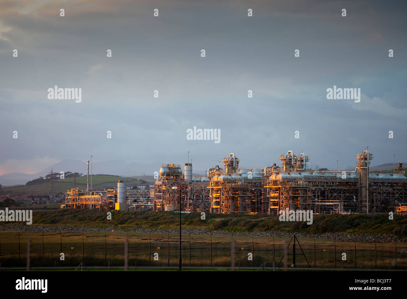 A gas processing plant at Rampside near Barrow in Furness UK Stock ...