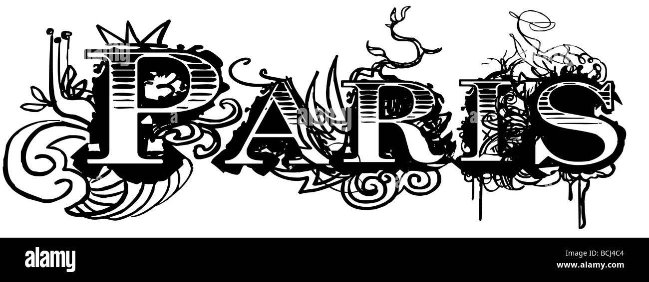 Paris name Black and White Stock Photos & Images - Alamy
