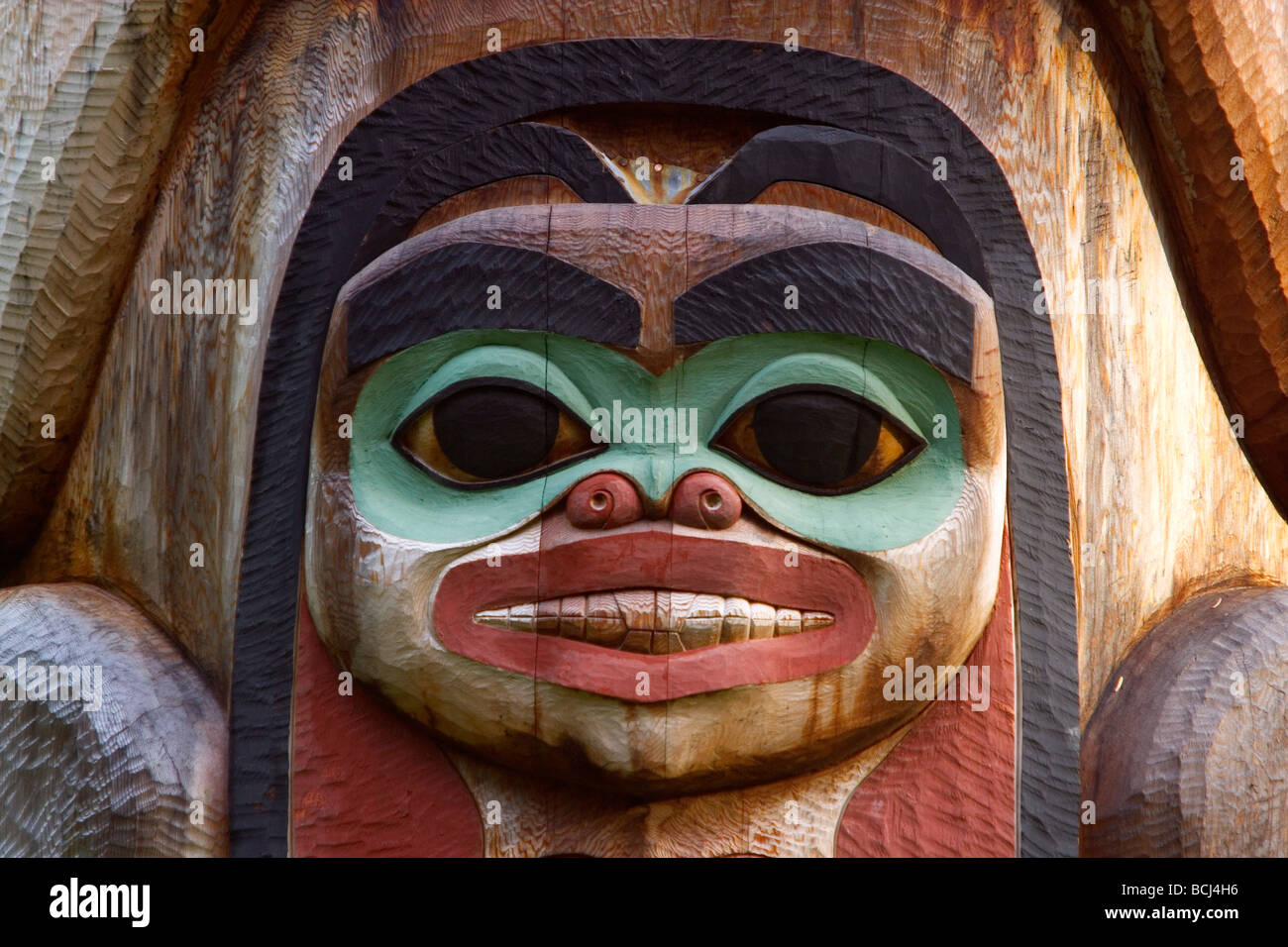Face Symbol on Totem Totem Park Nat.Monument AK SE Sitka Digital Stock ...