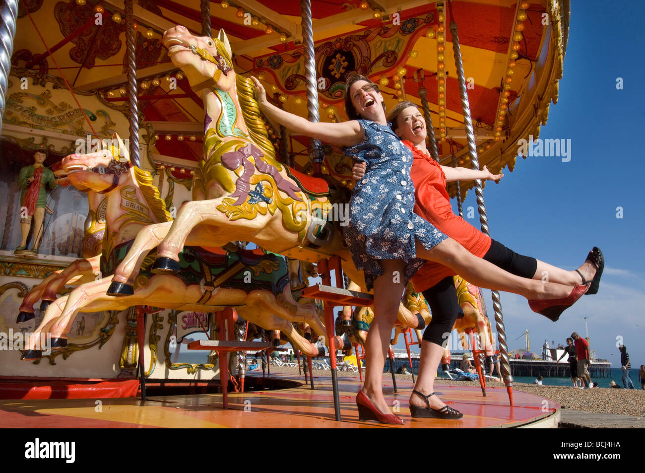 Funfair roundabout hi-res stock photography and images - Alamy
