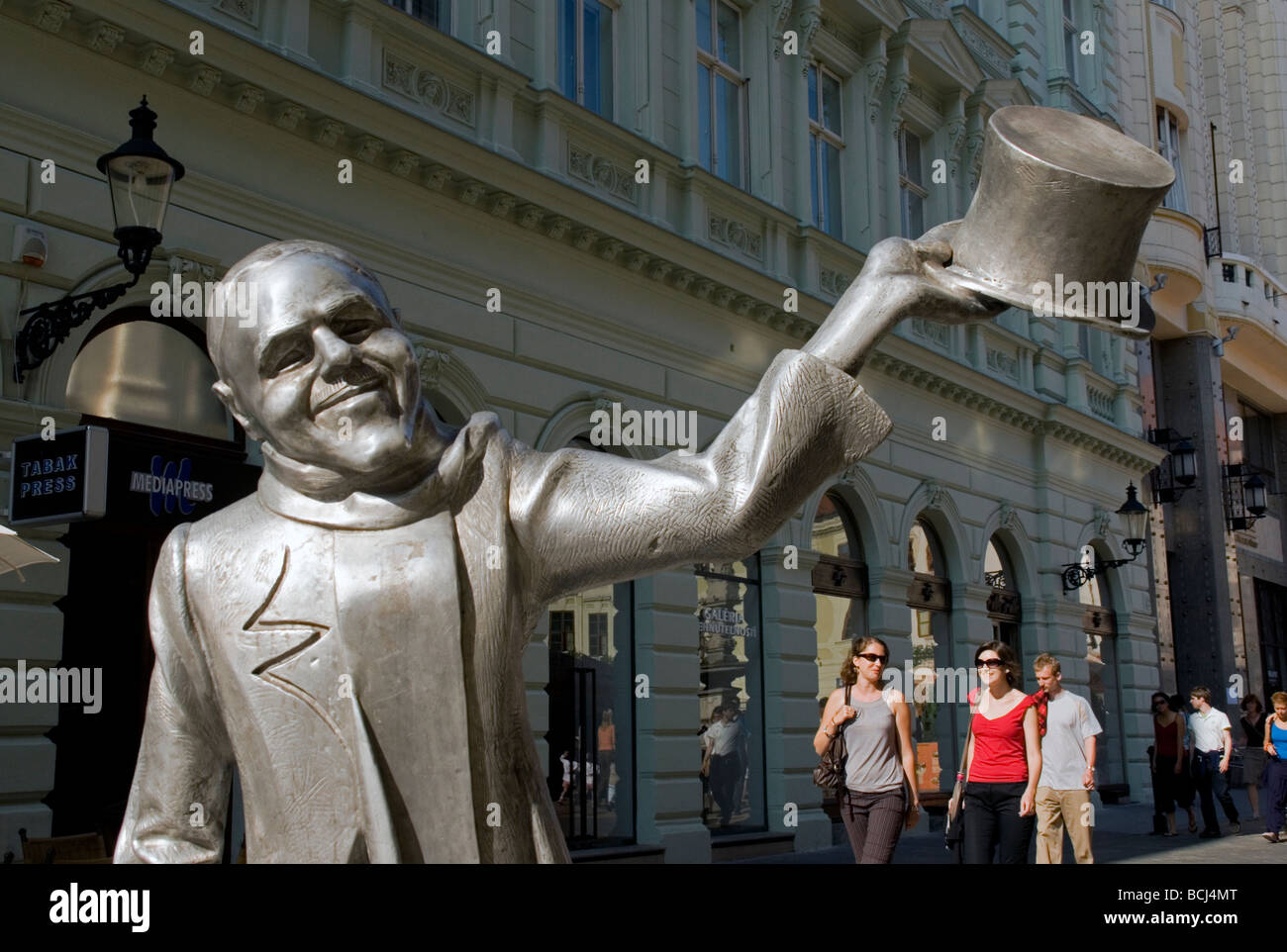 Bratislava's Old Town public statue of Schoner Naci (Beautiful Ignaz ...